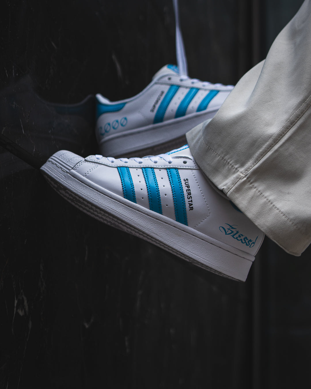 Adidas superstar x Blessed – FEIDCLOTHES